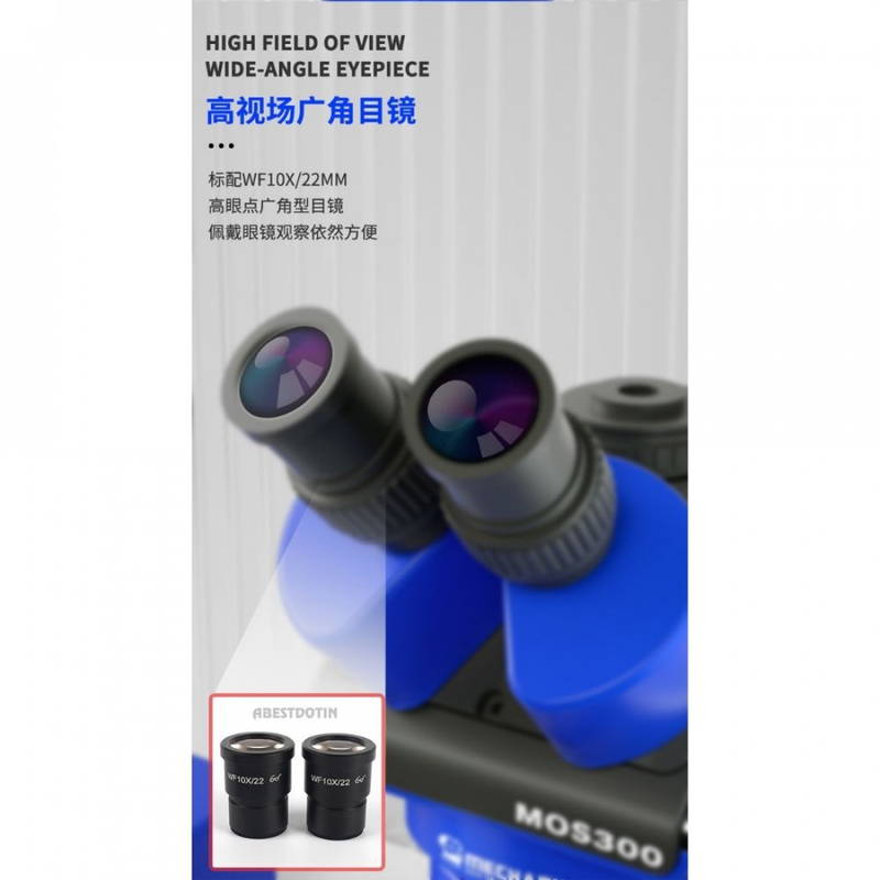 Mechanic Mos 300 Stereo Trinocular Microscope 6-45x with B11 Big Base ...