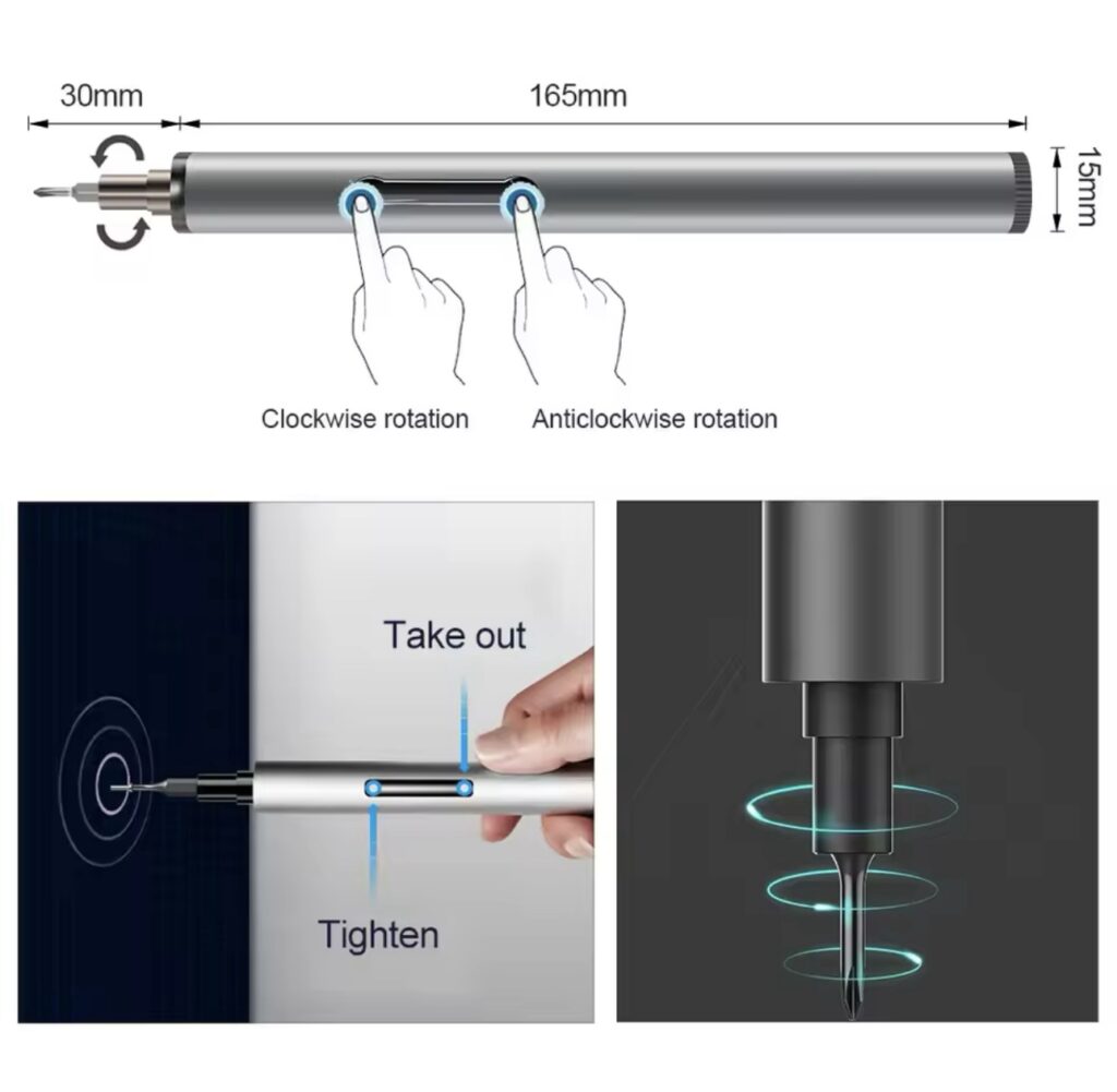 Best 1 electric screwdriver set, portable rechargeable magnetic ...