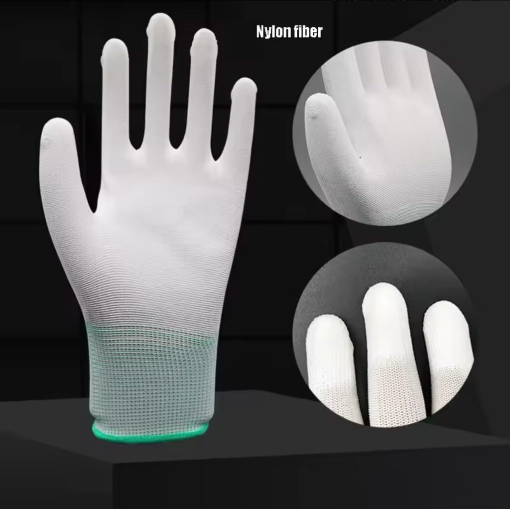 Best 1 ESD Anti-static Gloves Fingertip Coated Non-Slip Mobile Repairing Gloves Safety Working ...