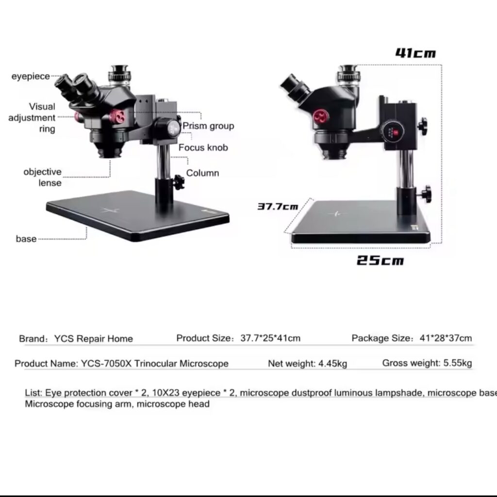 Best 1 YCS 7050X Trinocular Stereo Microscope Industrial Grade ...