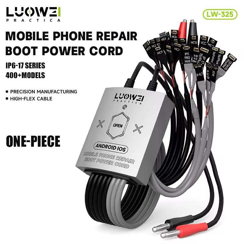 LUOWEI LW-325 Fast Power Boot Cable for iPhone 6-17 Pro Max & Samsung ...